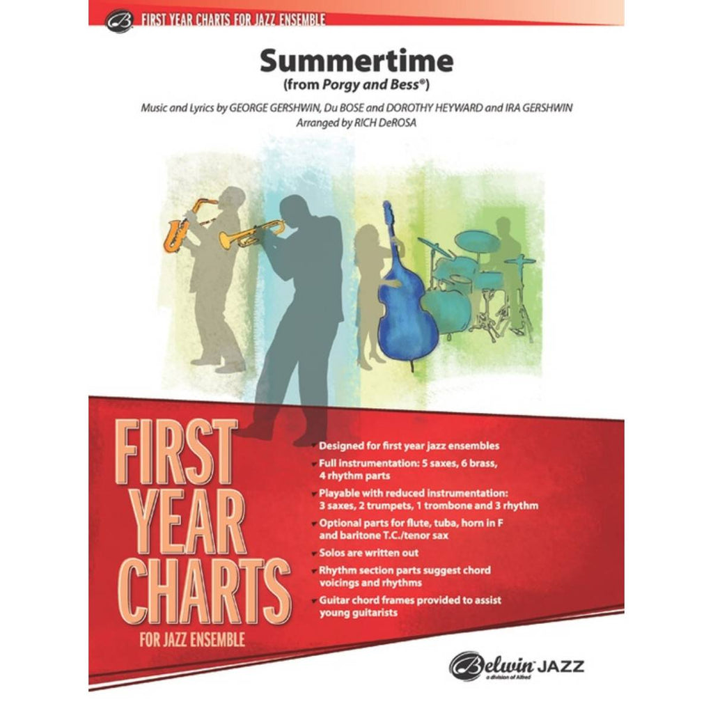 Summertime - First Year Charts for Jazz Ensemble Grade 1 (Easy ...