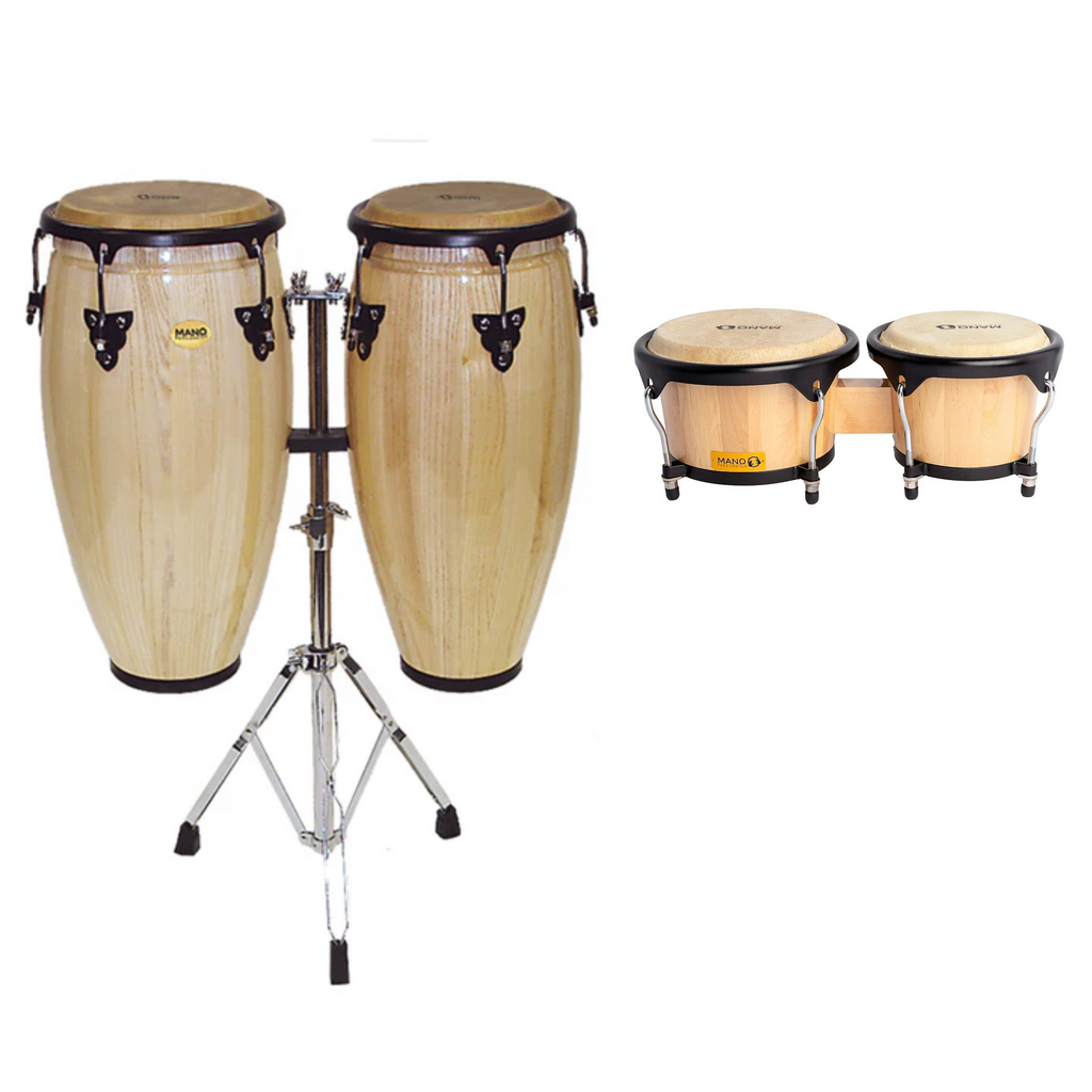Mano Percussion Bongo & Conga Set - Natural Finish – Allegro Education ...